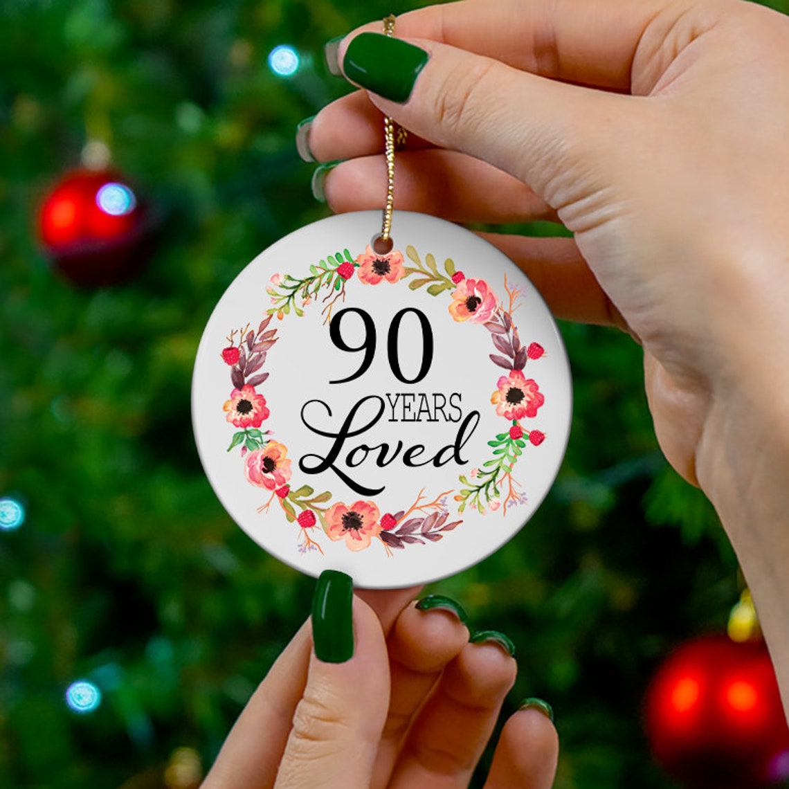 90th Birthday Gifts for Her 90 Years Loved Ornament Party - Etsy