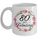 80 and Fabulous Coffee Cup 80th Birthday Mug Christmas - Etsy