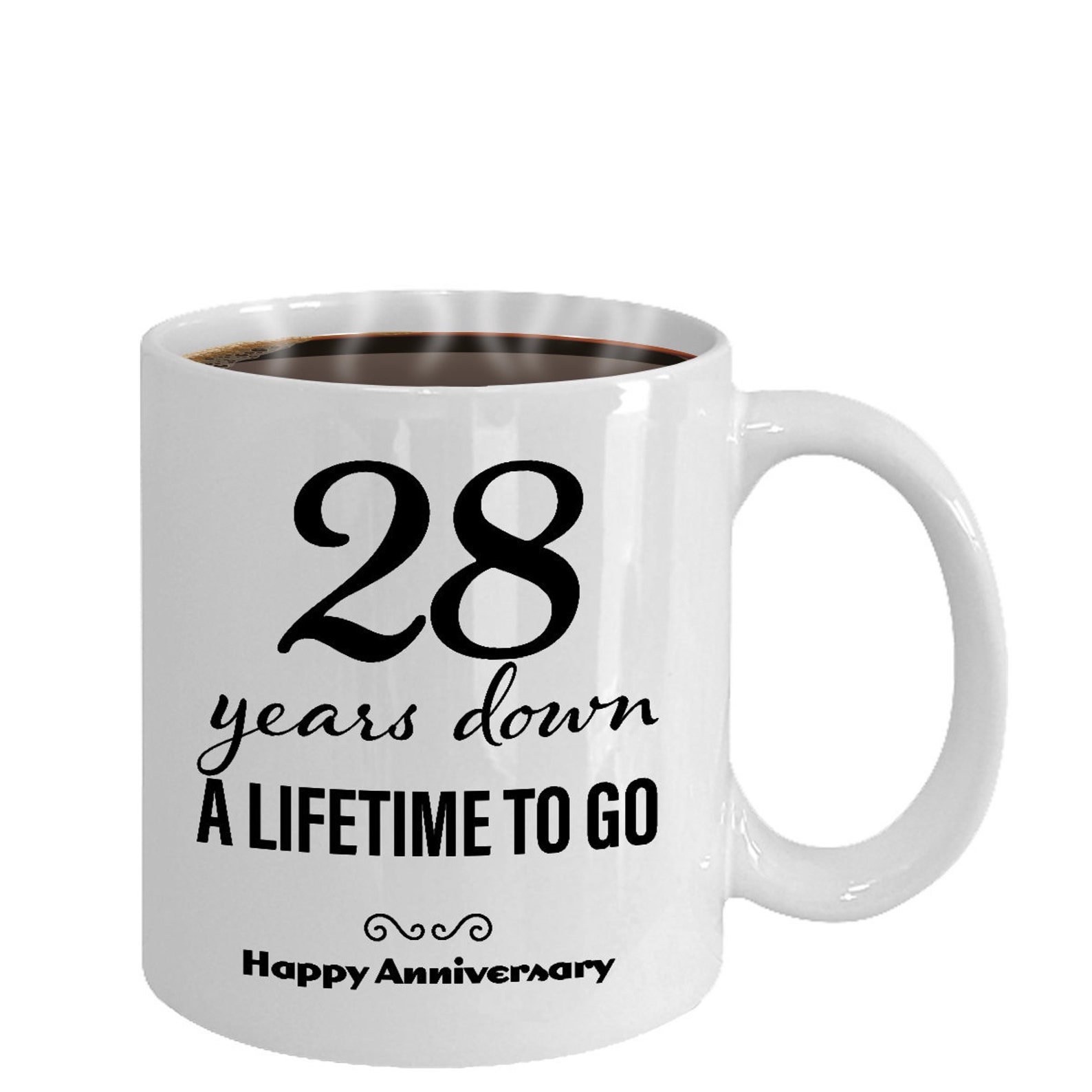 28th Anniversary Gift for Him Her Happy Anniversary Mom and - Etsy
