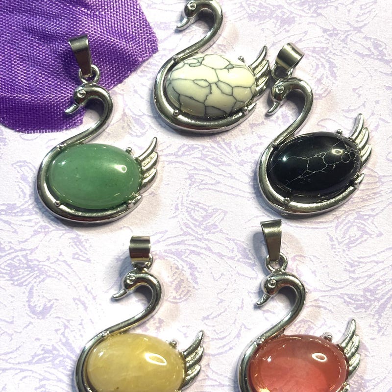 Swan 925 Necklace - Etsy