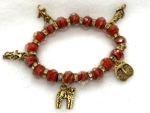 Cat charm bracelet store