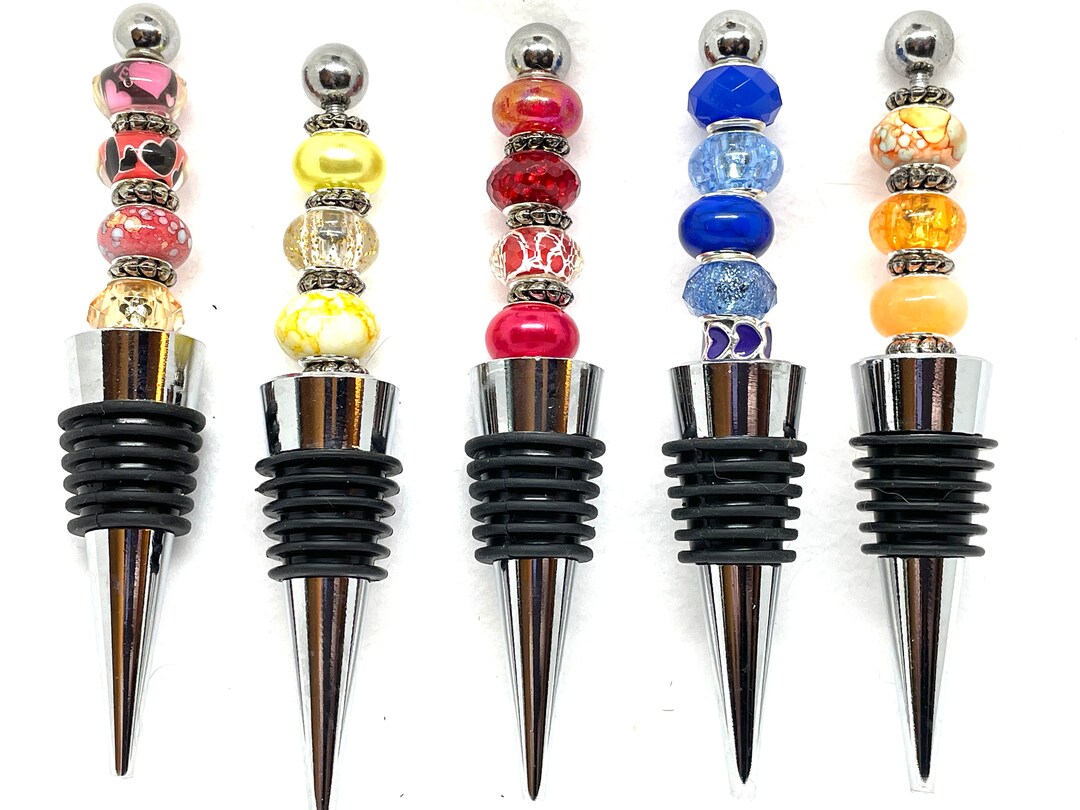 Beaded Wine Stoppers, Wine Stoppers, Decorative Wine Stoppers, Wine ...