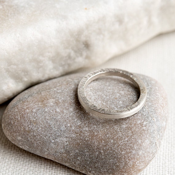 Silberner Ehering. Silber gehämmerter Ring. Silberne - Etsy.de