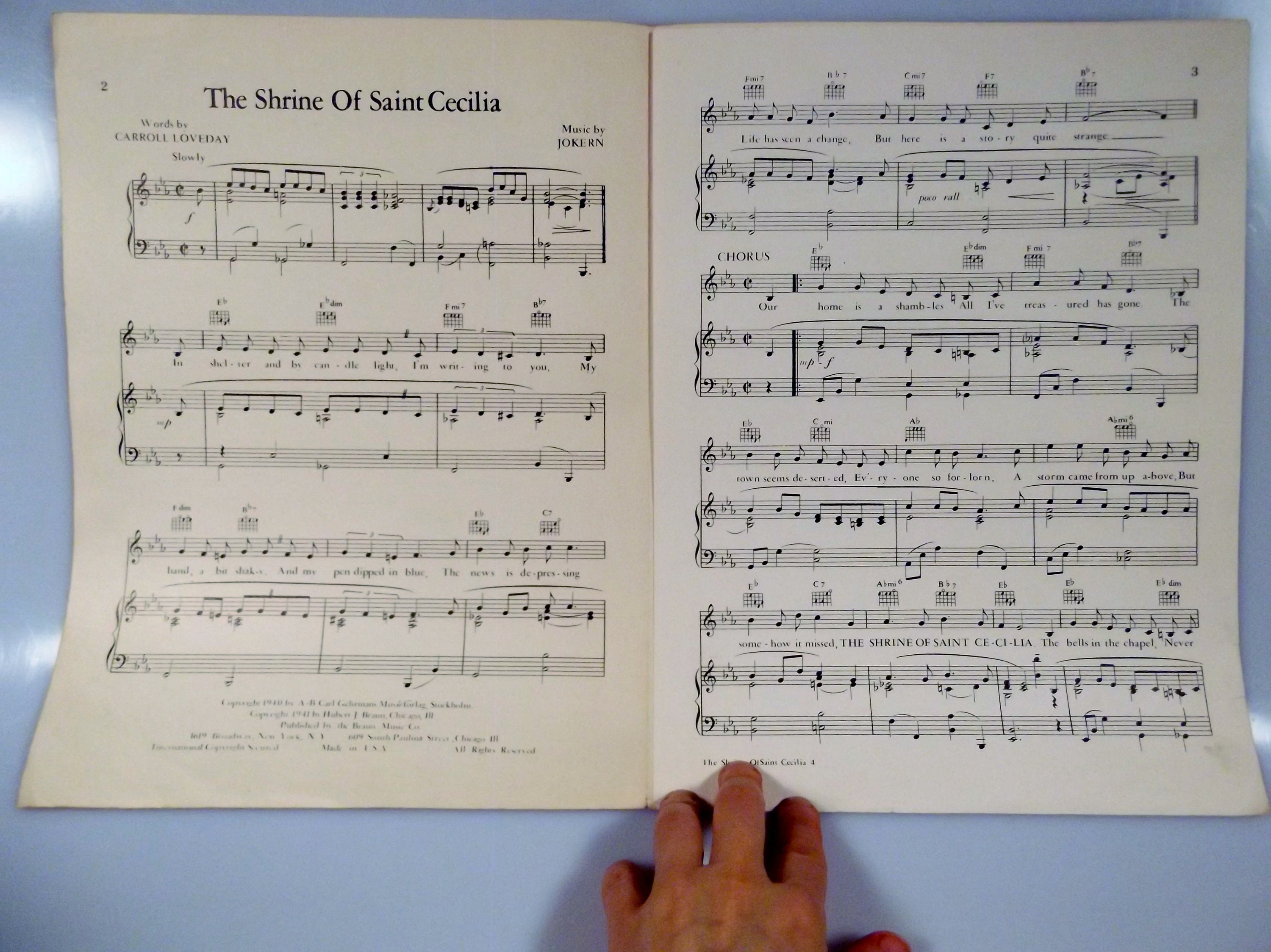 Vintage Shrine of St Cecilia Sheet Music 1940 Piano Guitar Vocals ...