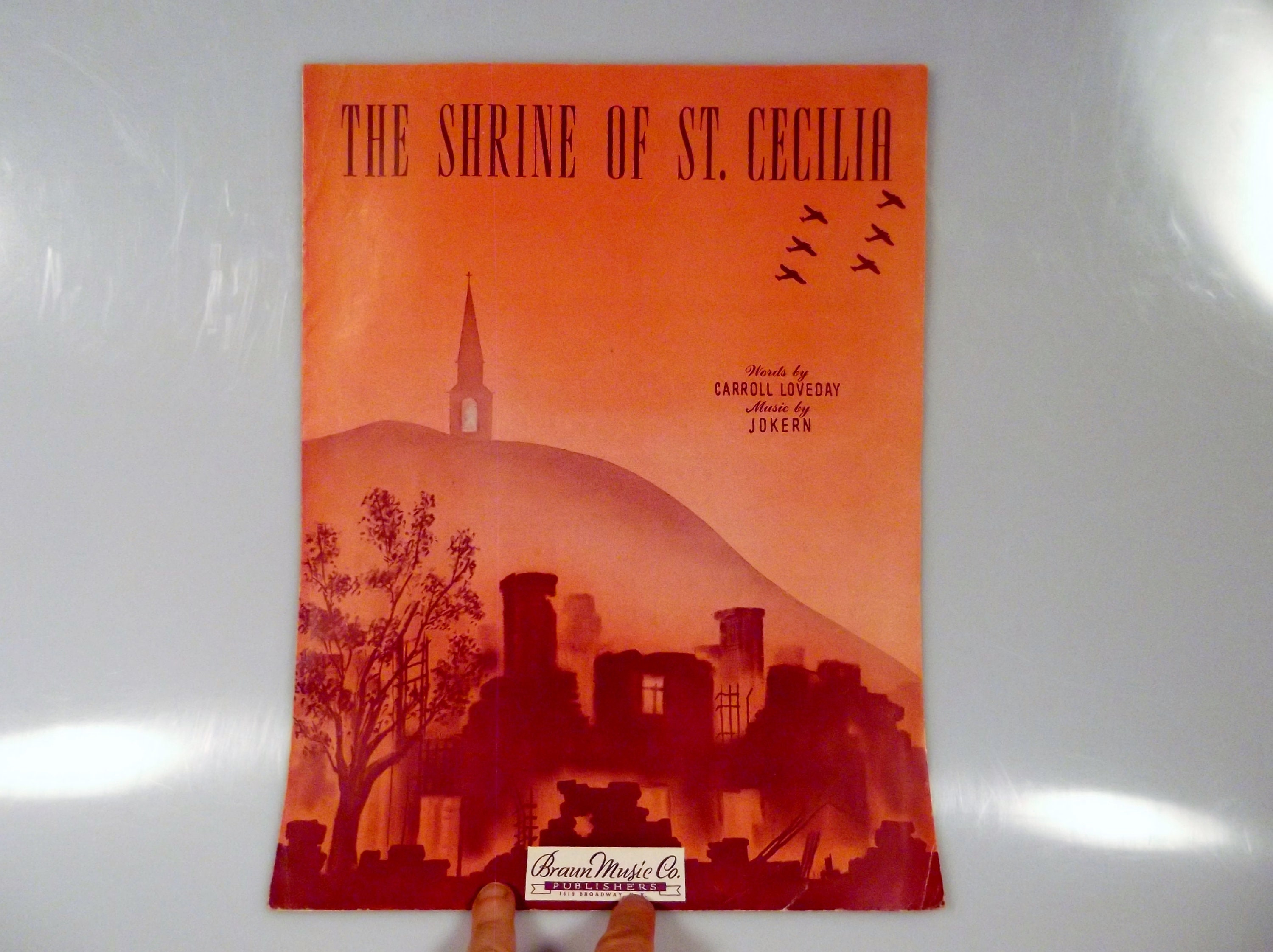 Vintage Shrine of St Cecilia Sheet Music 1940 Piano Guitar Vocals ...