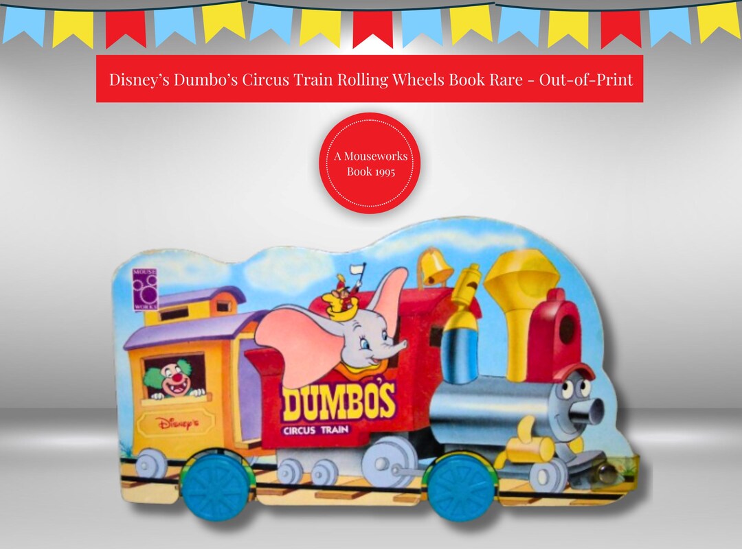 Disney | Dumbo's Circus Train | Rare Vintage Copy | Rolling Wheels Book ...