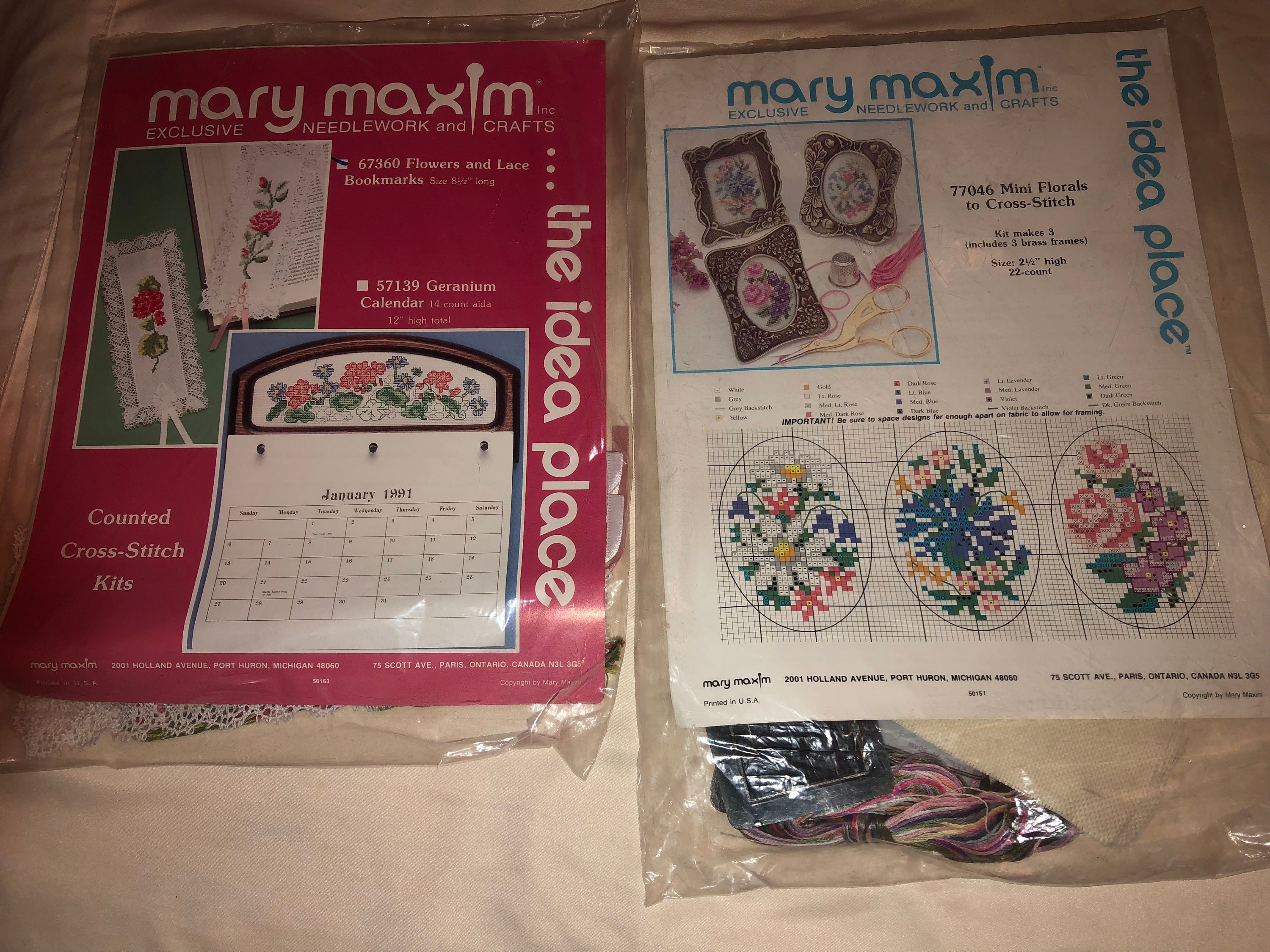 Mary Maxim Counted Cross Stitch Kits 2 of Them - Etsy