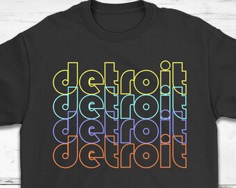 Detroit tshirt | Etsy