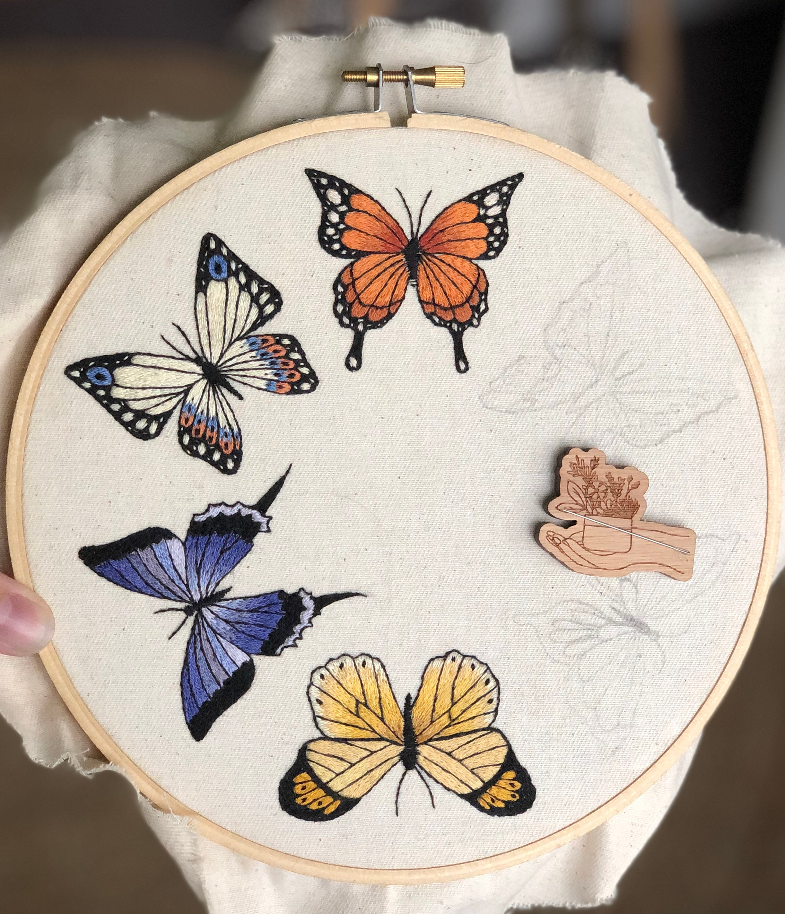 A Field of Butterflies Embroidery Pattern digital Download - Etsy Canada
