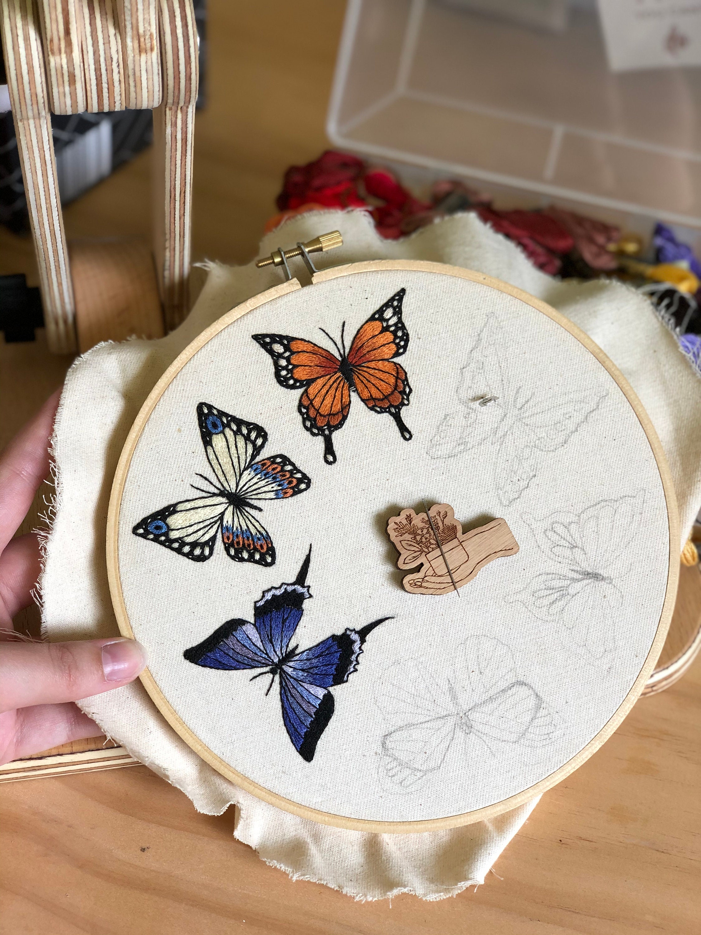 A Field of Butterflies Embroidery Pattern digital Download - Etsy Canada