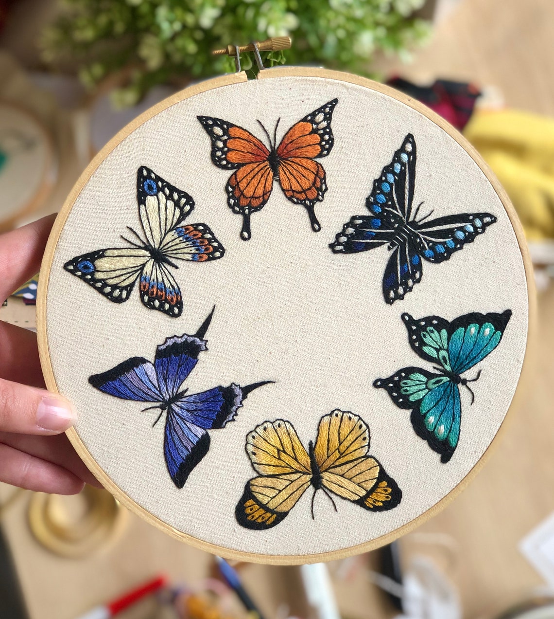 A Field of Butterflies Embroidery Pattern Digital Download | Etsy