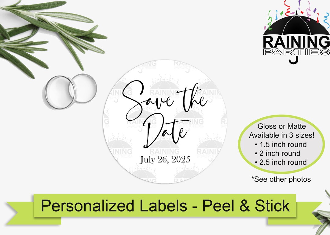Save the Date Stickers Labels, Wedding Invitation Card Envelope Seals ...