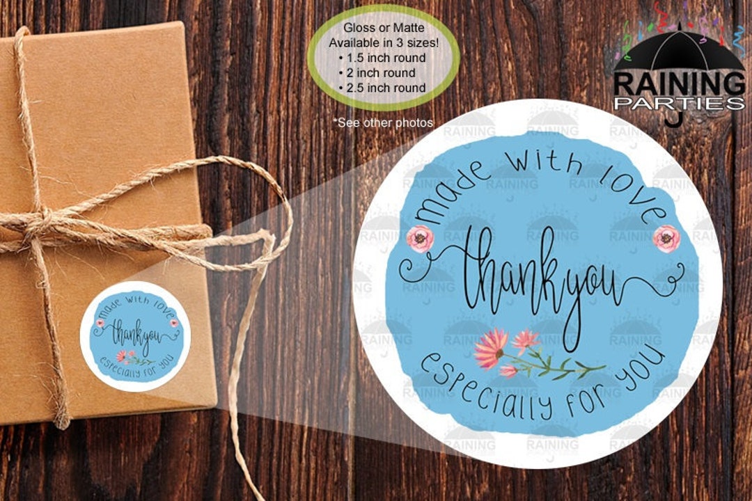 Made With Love Especially for Your Thank You Stickers, Business Tags ...