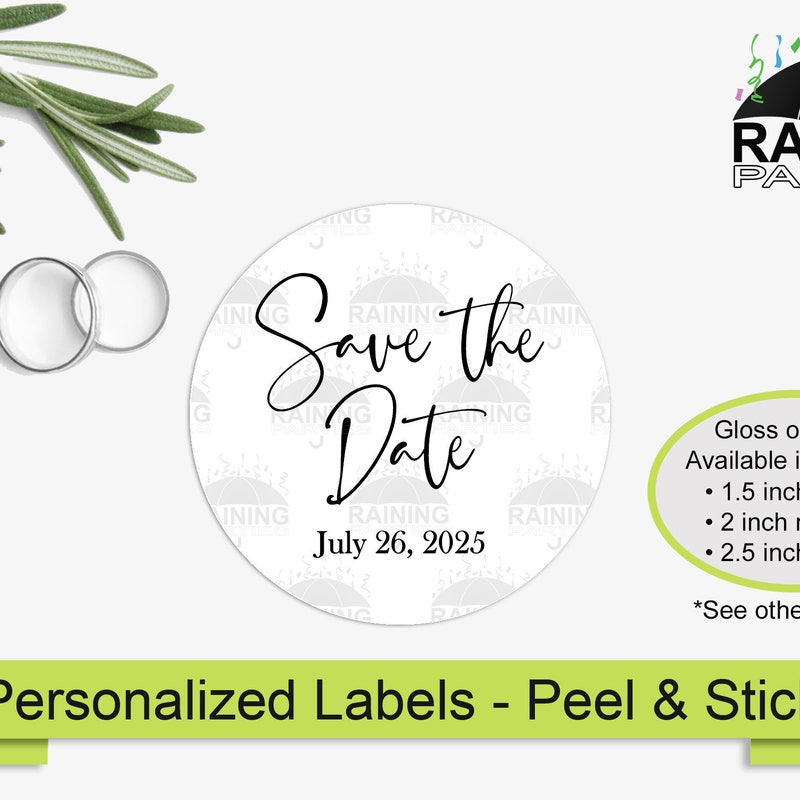 Save the Date Label - Etsy