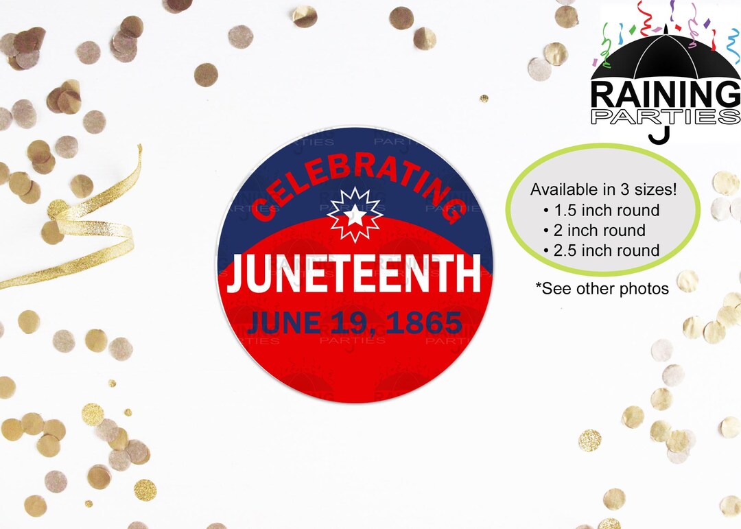 Celebrating Juneteenth Sticker Labels, Freedom Day, African American ...