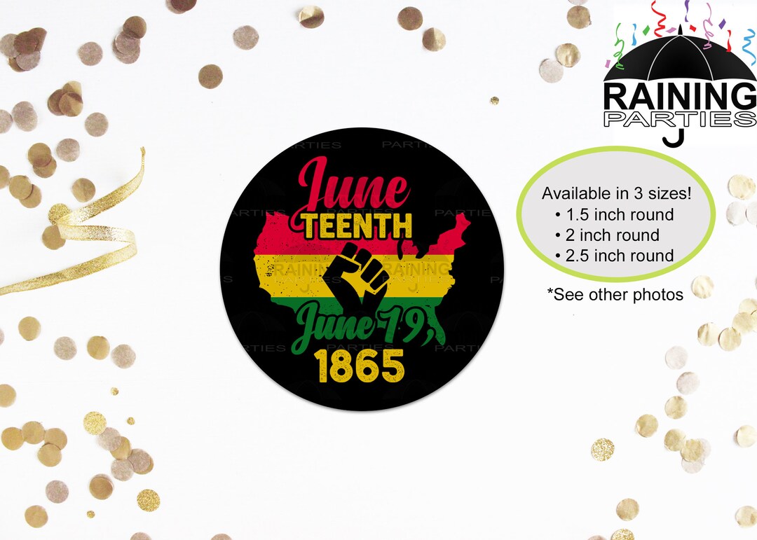 Juneteenth Sticker Labels, Freedom Day, African American Black History ...