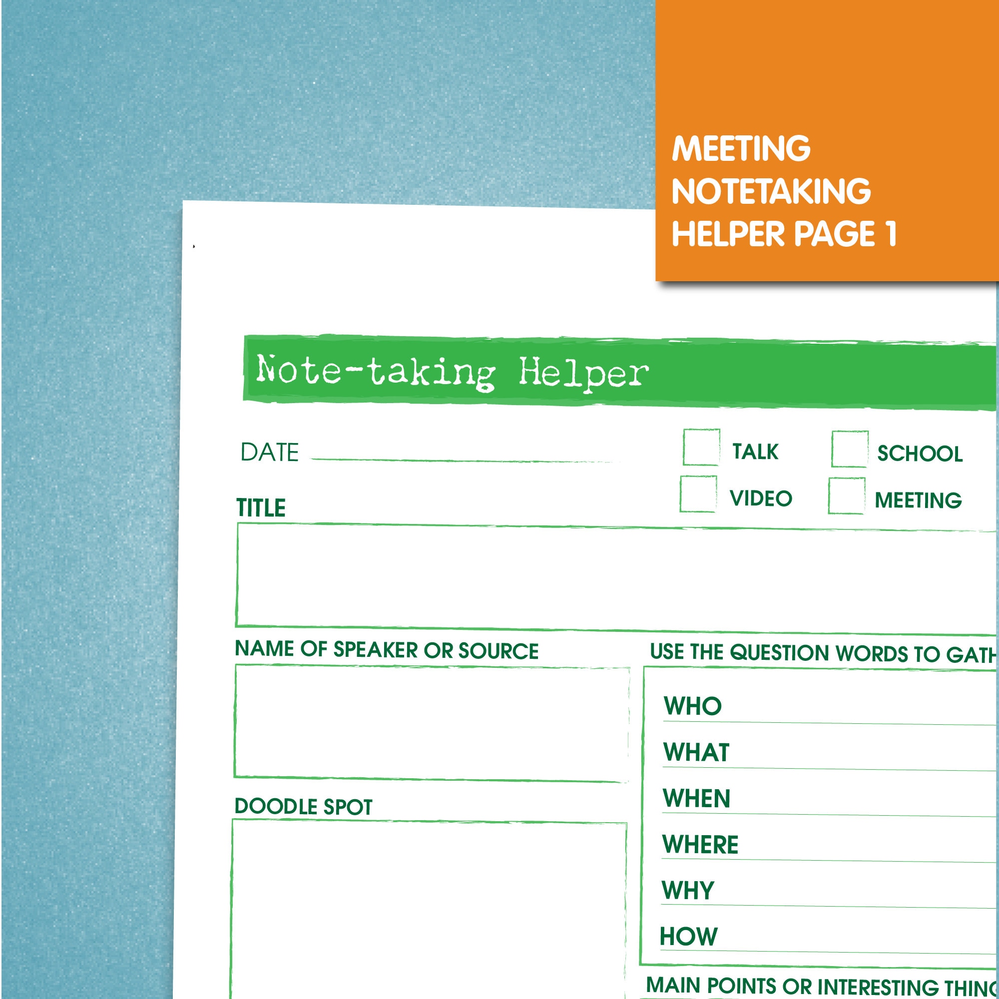 Vocabulary Builder, Note-taking Helper & Daily Devotional Printable ...