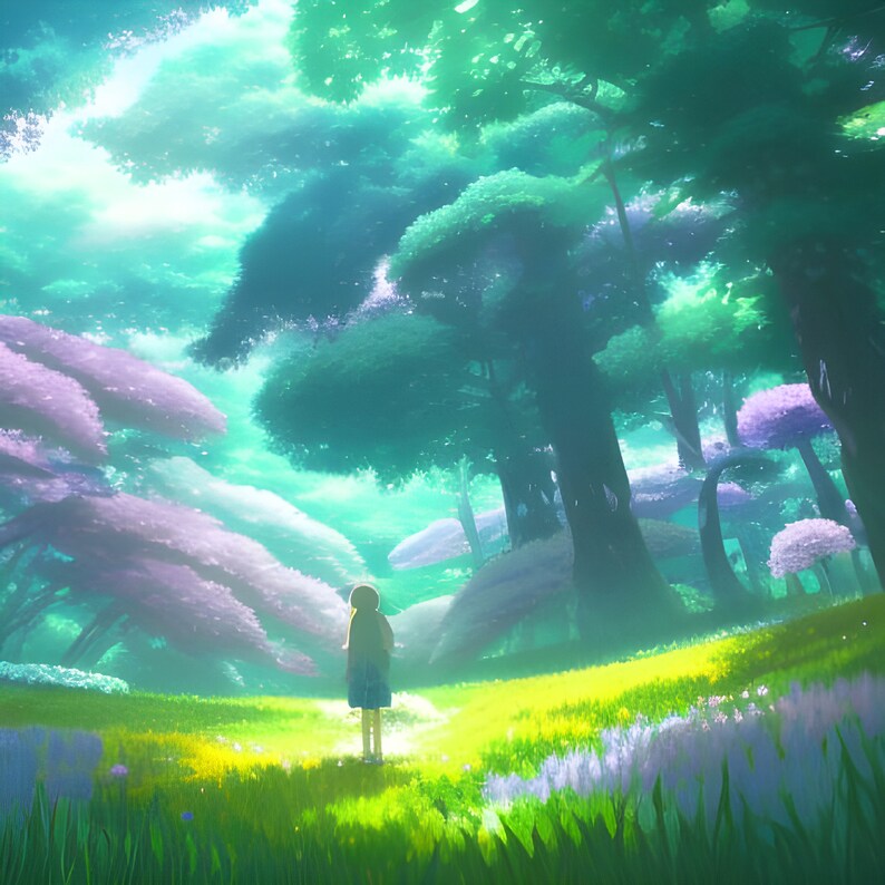 Curating Wonder in a Magical Forest; Digital Download; Anime Style - Etsy