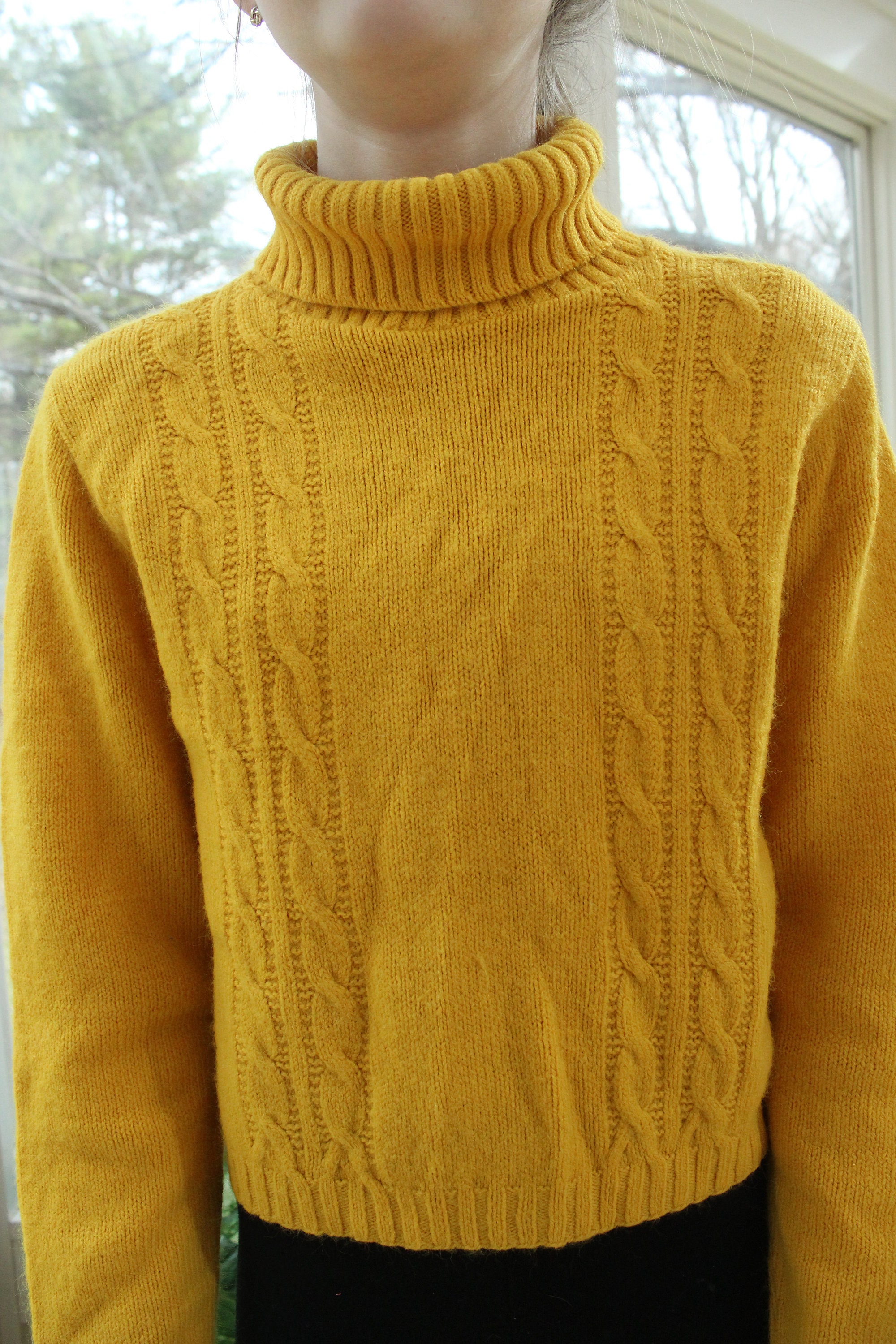 Vintage Little Girls Mustard Yellow Sweater Vintage | Etsy