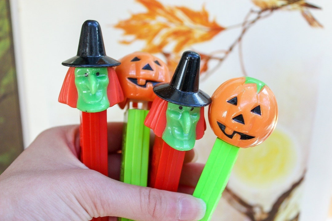Vintage Halloween Pez Dispensers, Set of Four, Pez Witch Dispenser, Pez ...