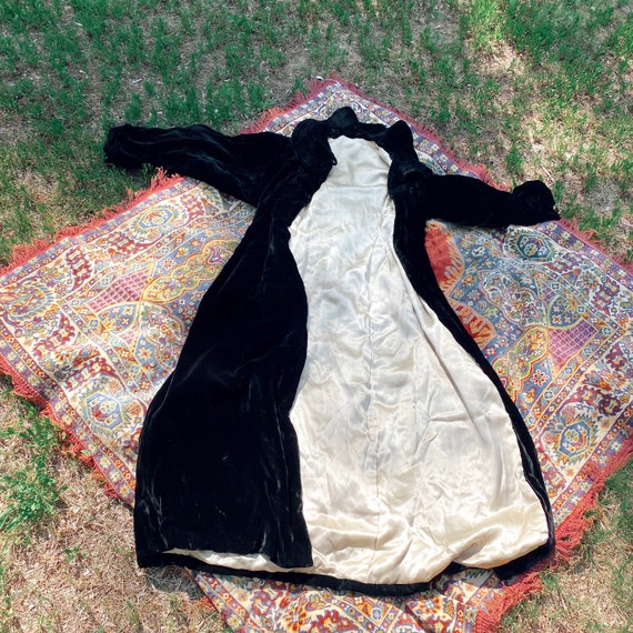 RARE Opera 1900's Antique Robe Coat, Black Velvet Vic… - Gem