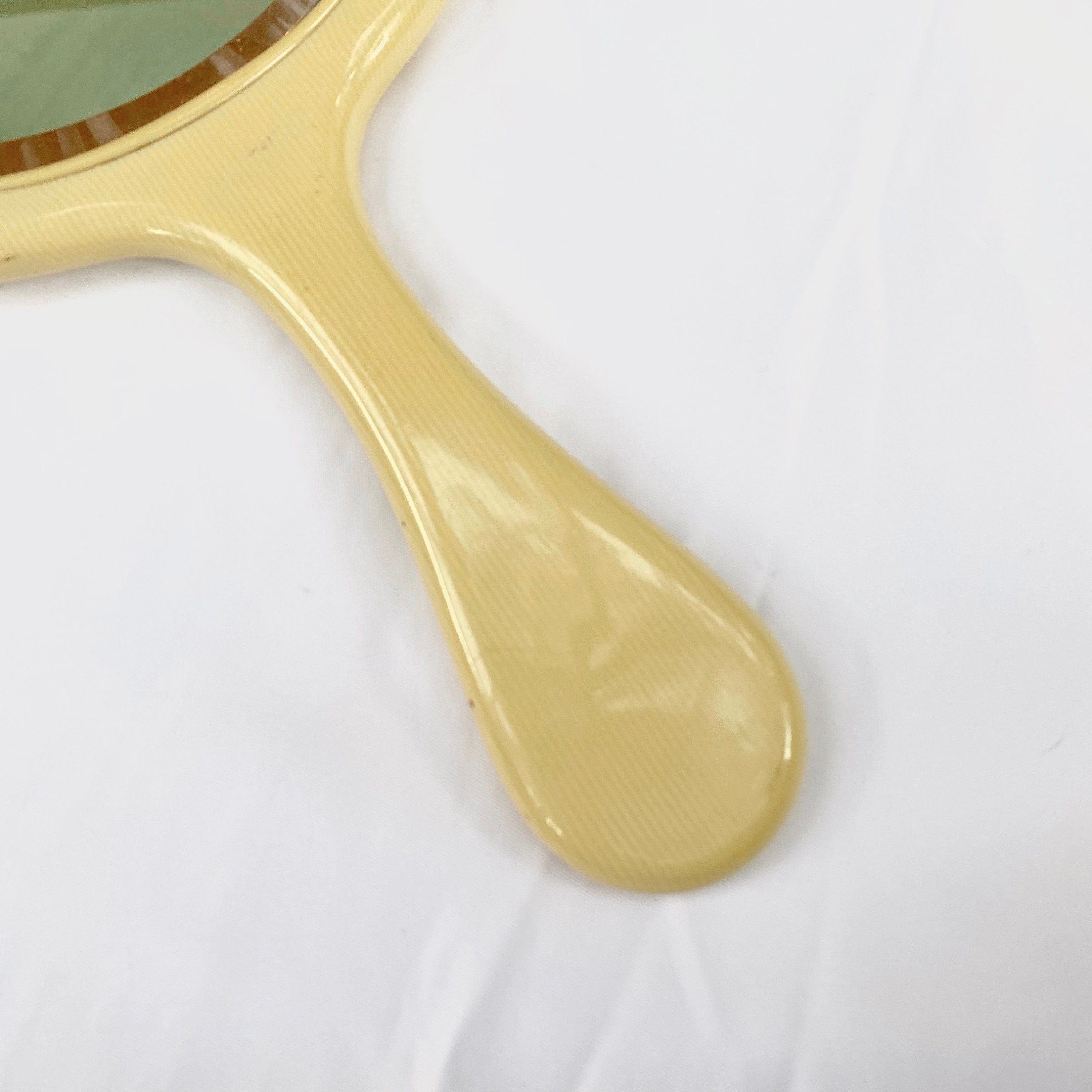 Vintage Bakelite Tan Mirror Letter Monogramed P Mirror Glass Plastic ...