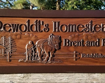 Homestead Wooden Sign - Etsy
