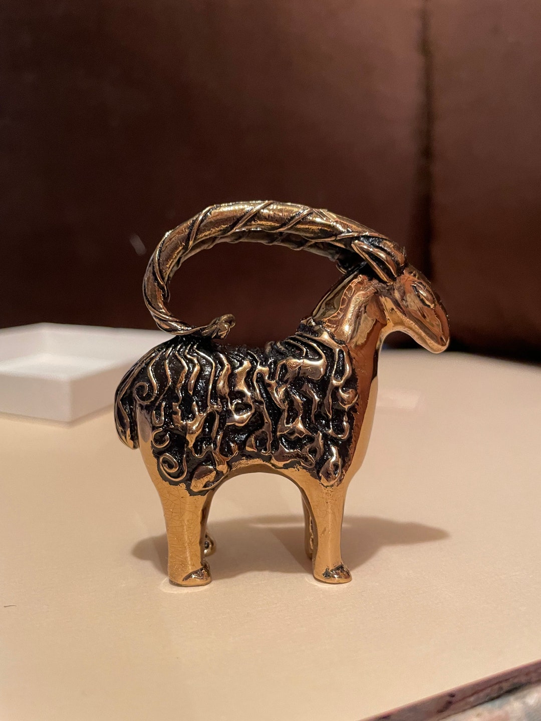 Joseph Addotta Brass Ibex Figurine - Etsy