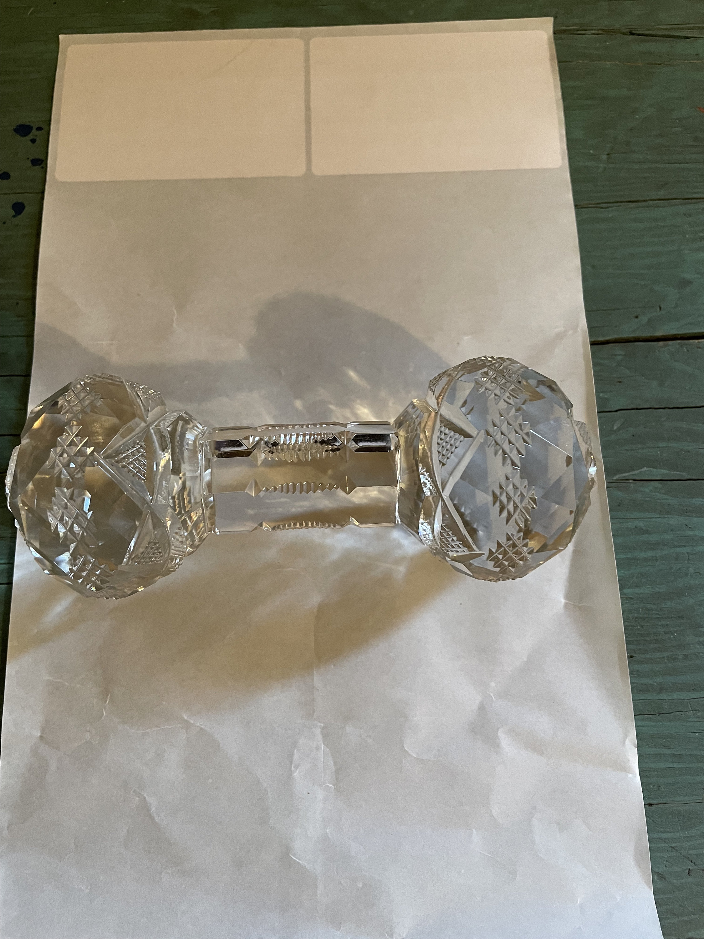 Vintage Crystal Knife Rest - Etsy