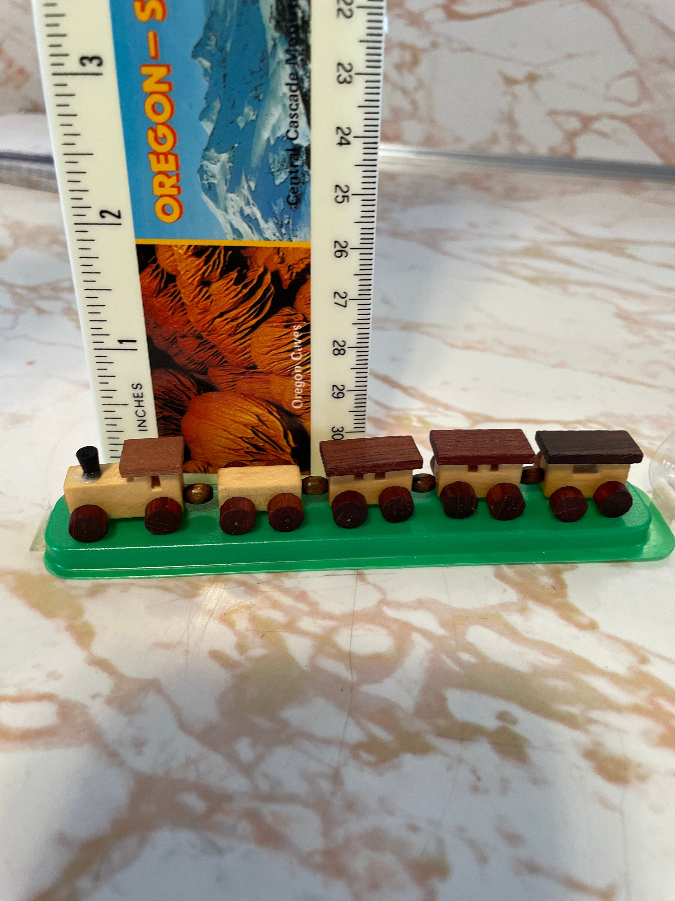 Vintage Tiny Wooden Toy Train Set West Germany - Etsy