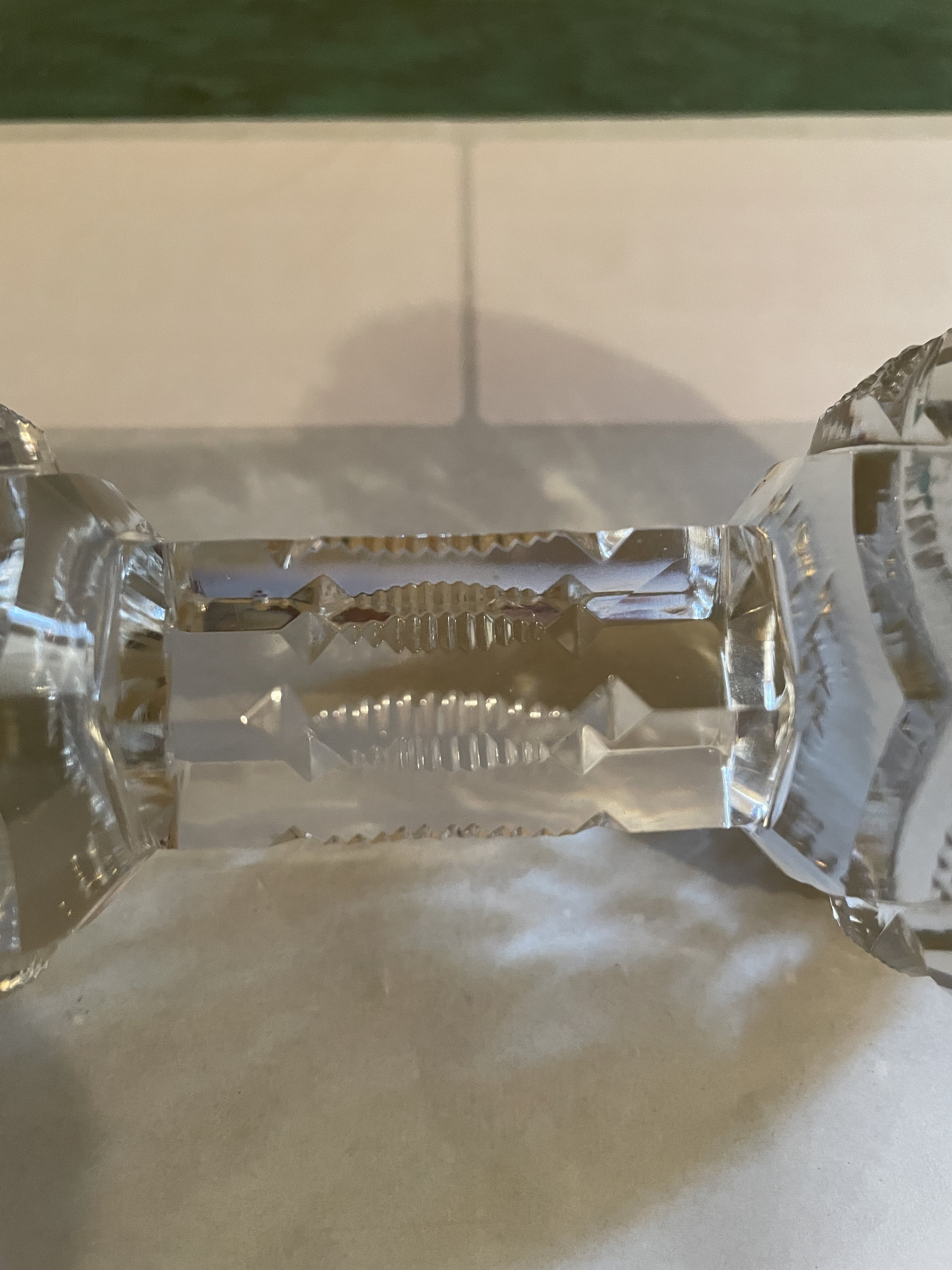 Vintage Crystal Knife Rest - Etsy