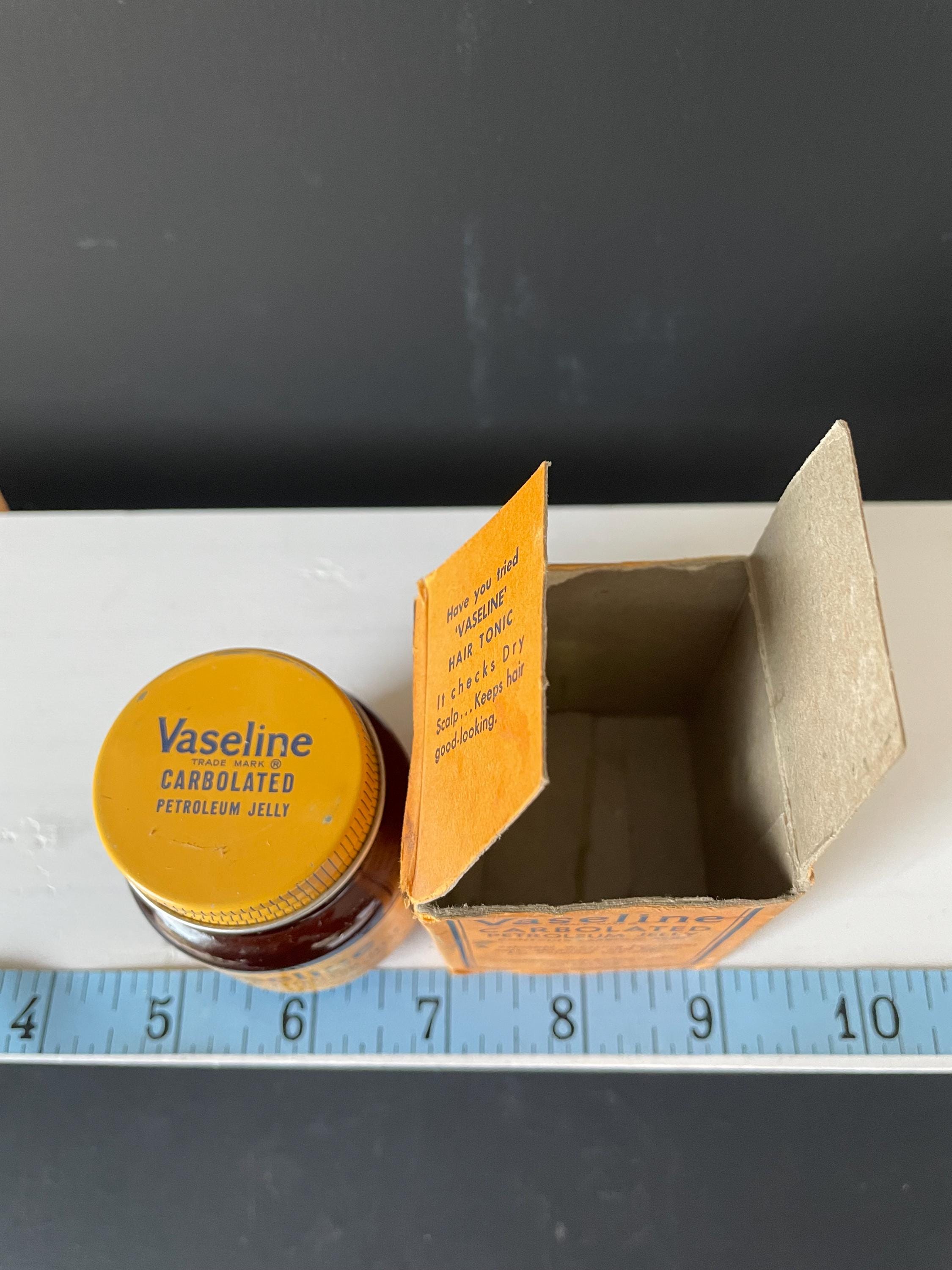 Antique Vaseline Jar and Box - Etsy