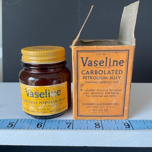 Antique Vaseline Jar and Box - Etsy