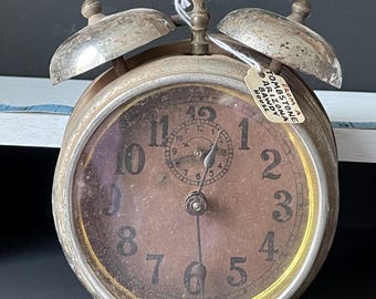 Vintage Lux Alarm Clock...gothic. Spider Web. Display. Antique. Old ...