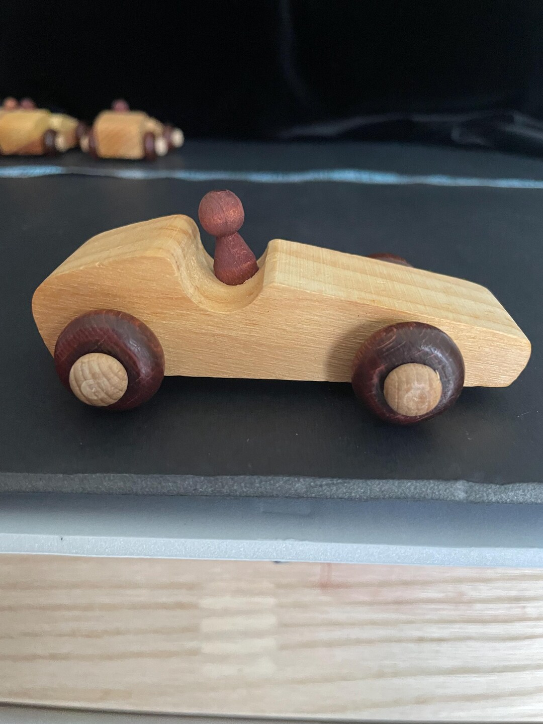Vintage Wooden Race Car - Etsy