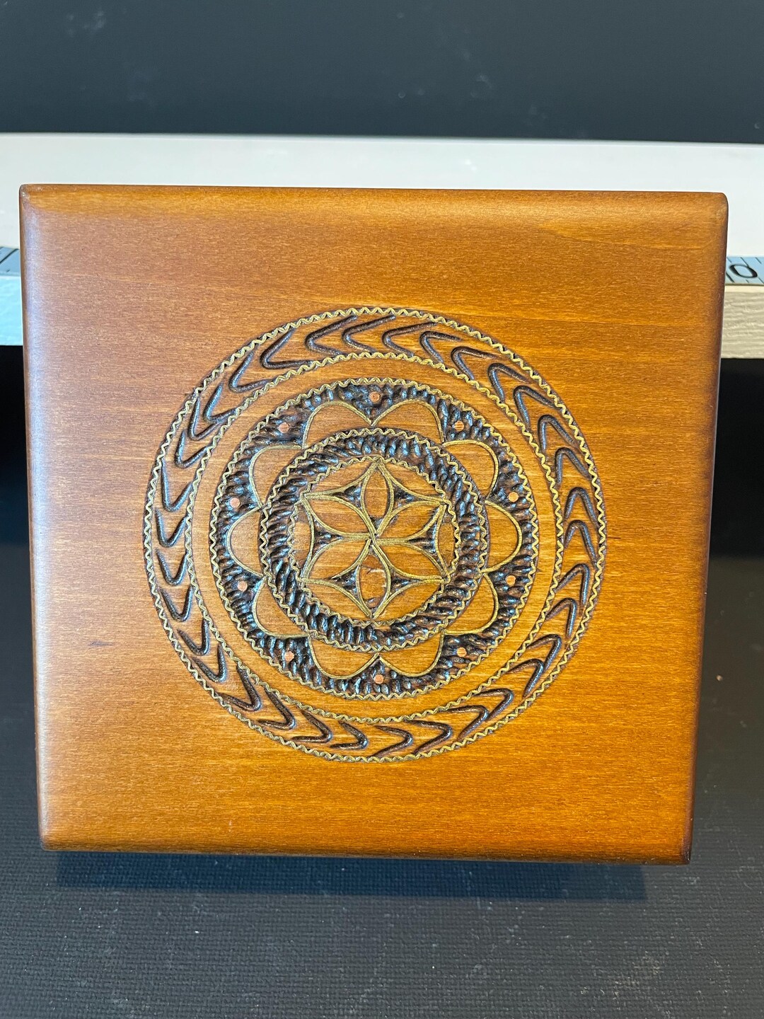 Vintage Wooden Box Made in Poland - Etsy