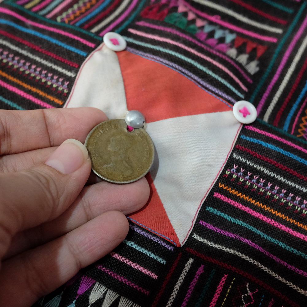 Vintage Antique Akha Hill Tribe Hand Embroidered Ethic Zipper Bag With ...