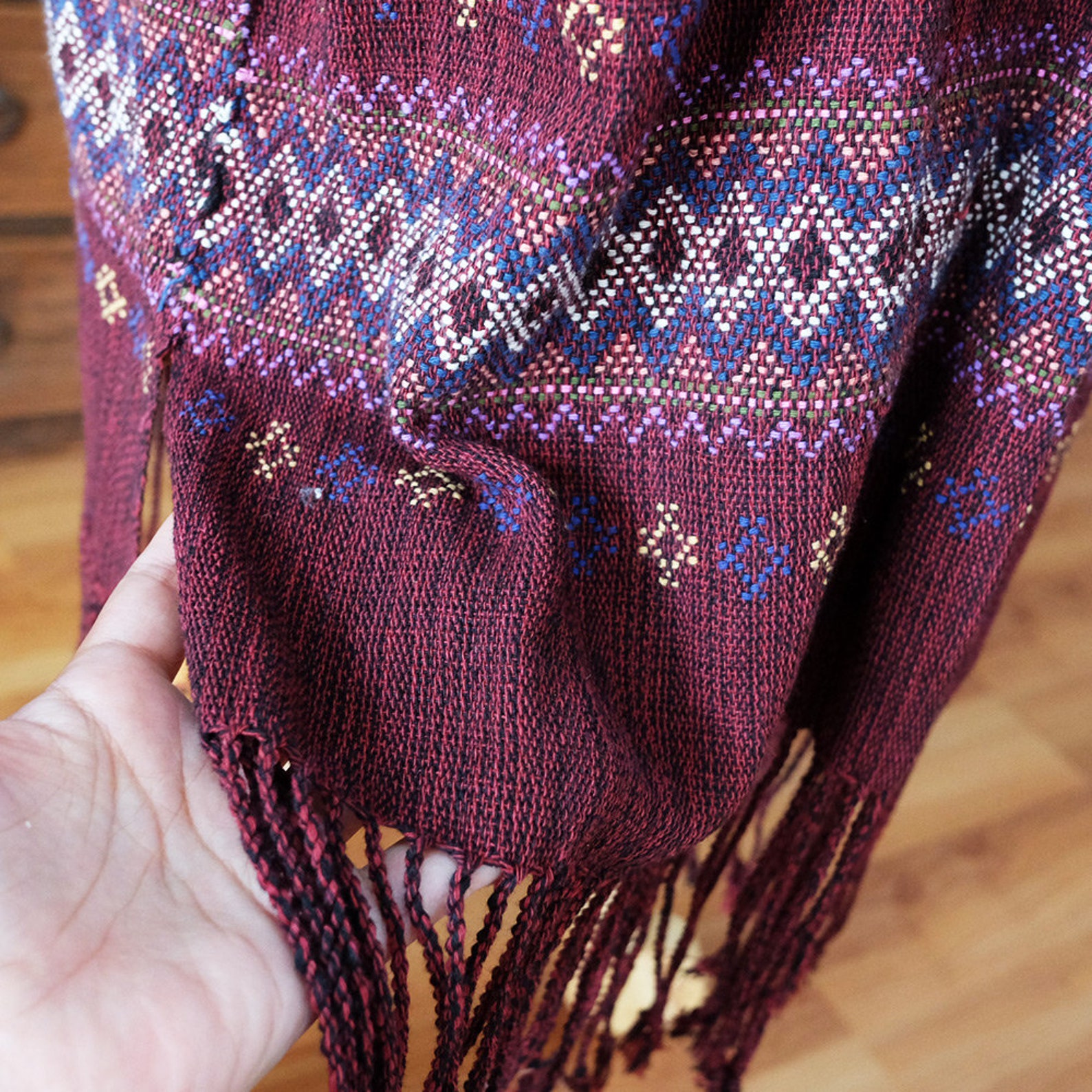 Handwoven Karen Tribe Women Traditional Bohemian Dress With Organic ...