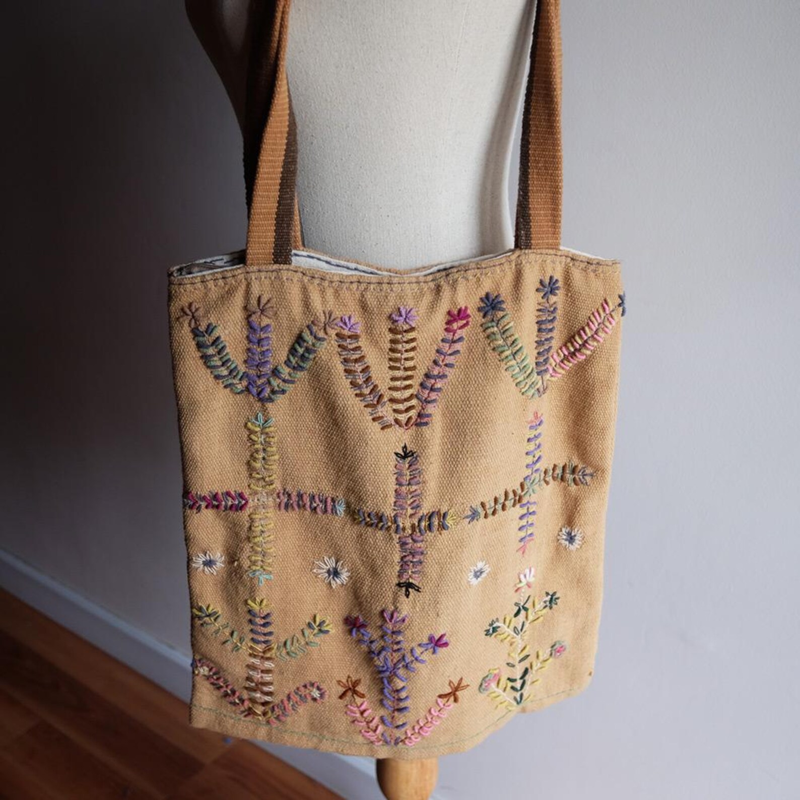 Handwoven Embroidered Tote Bag: Dara-ang Tribe Handspun Cotton - Etsy