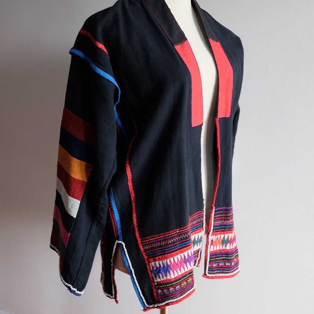 Akha Tribe Handweaving and Hand Embroidered Ethic Overcoat - Etsy
