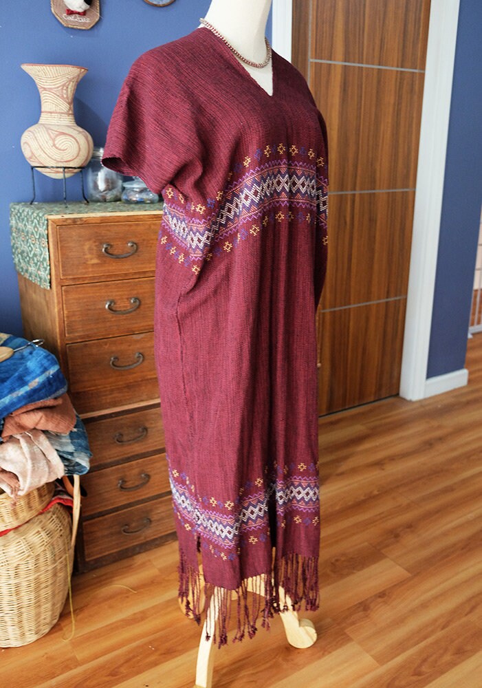 Handwoven Karen Tribe Women Traditional Bohemian Dress With Organic ...