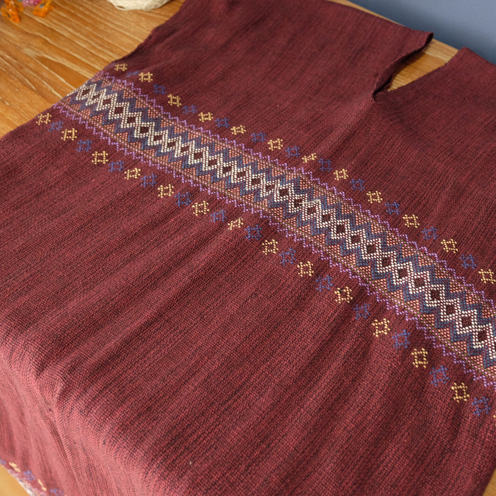 Handwoven Karen Tribe Women Traditional Bohemian Dress With Organic ...