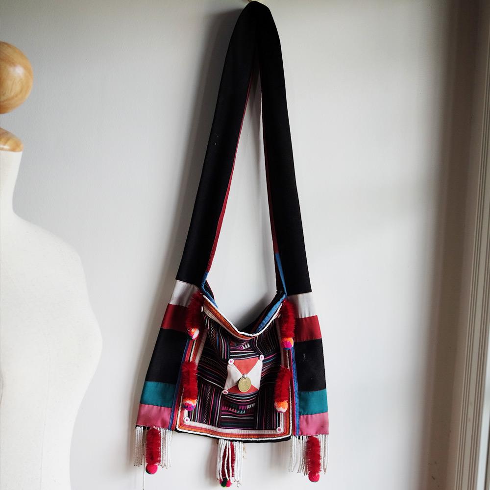 Vintage Antique Akha Hill Tribe Hand Embroidered Ethic Zipper Bag With ...