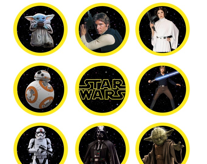 Star Wars Cupcake Toppers Instant Download Birthday Party - Etsy