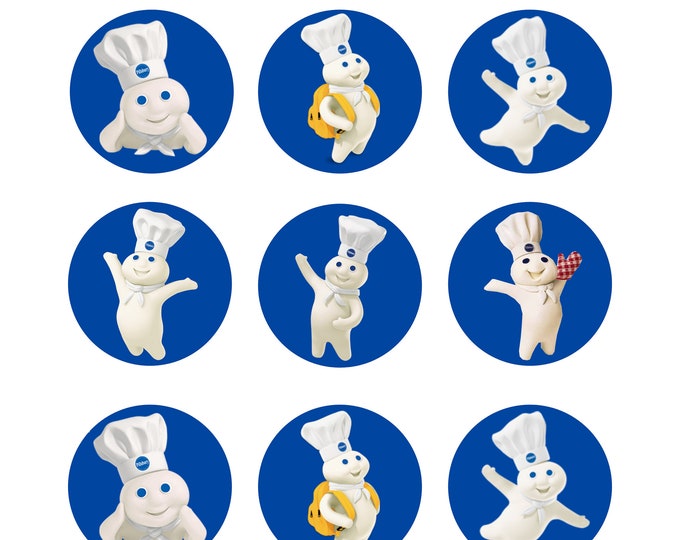 PILLSBURY DOUGHBOY in Color, 13 MAGNETS Glossy - Etsy