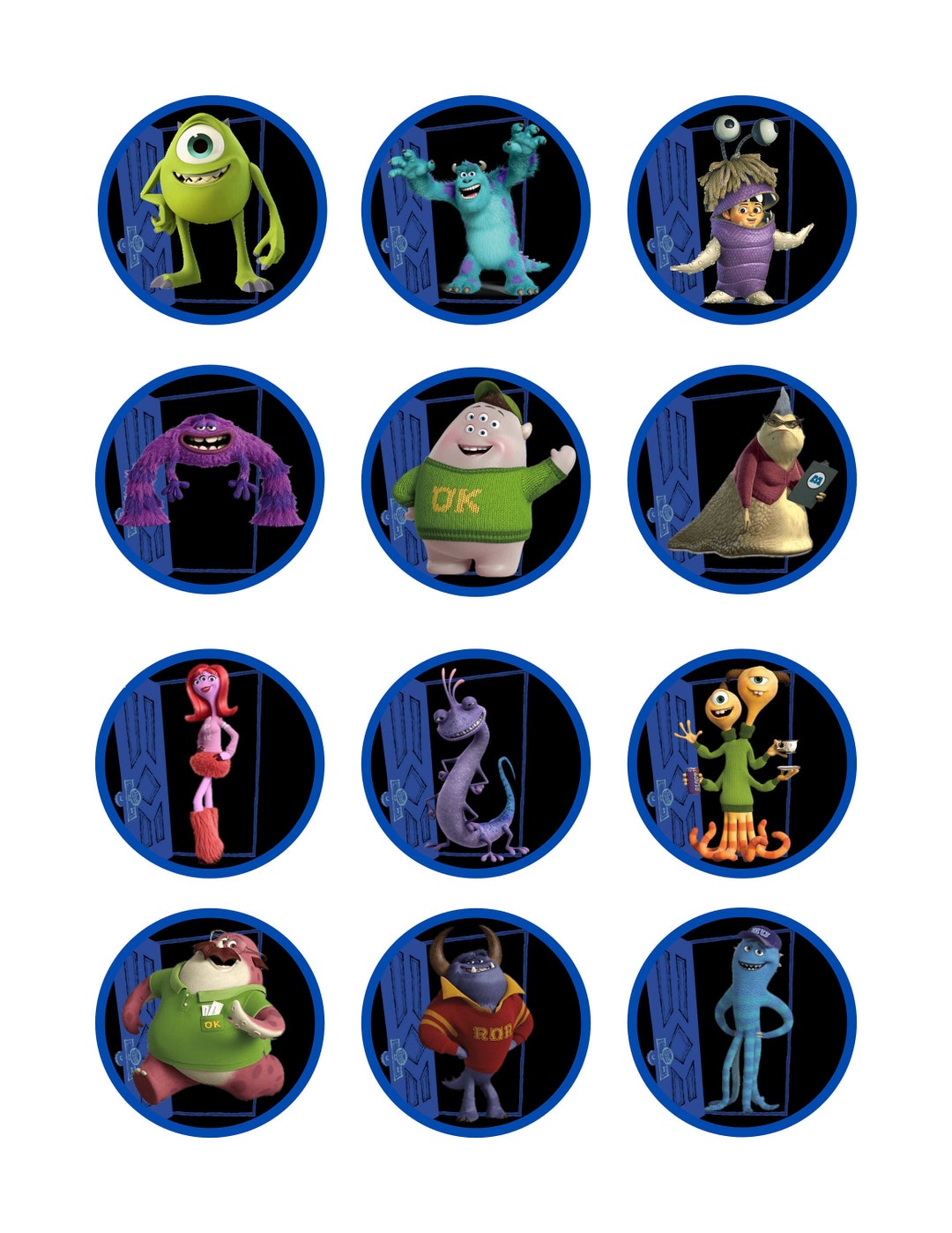 Monsters Inc. Cupcake Toppers, Monsters Inc Birthday, Monster Birthday ...
