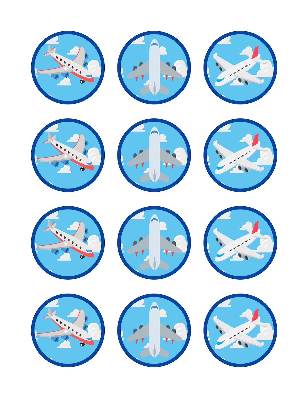 Airplane Cupcake Toppers, Pilot Party, Aviation Birthday Party ...