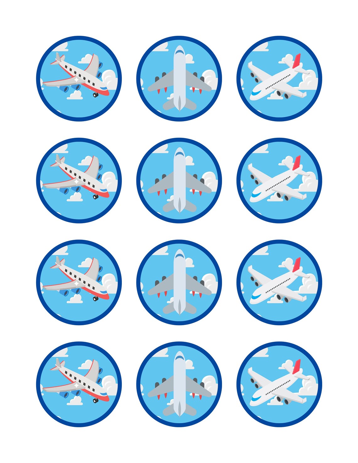 Airplane Cupcake Toppers, Pilot Party, Aviation Birthday Party ...