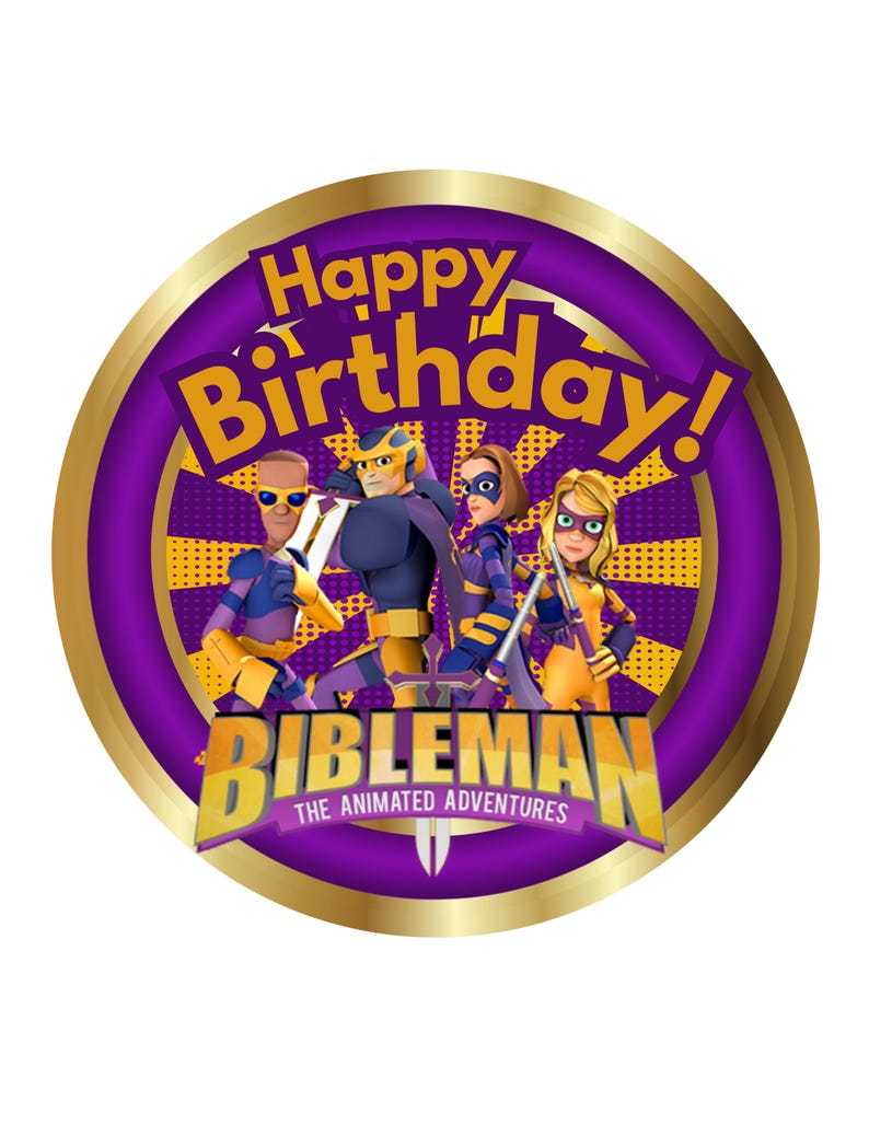 Bibleman Cake Topper, Christian Cake Topper, Bibleman Birthday, Super ...