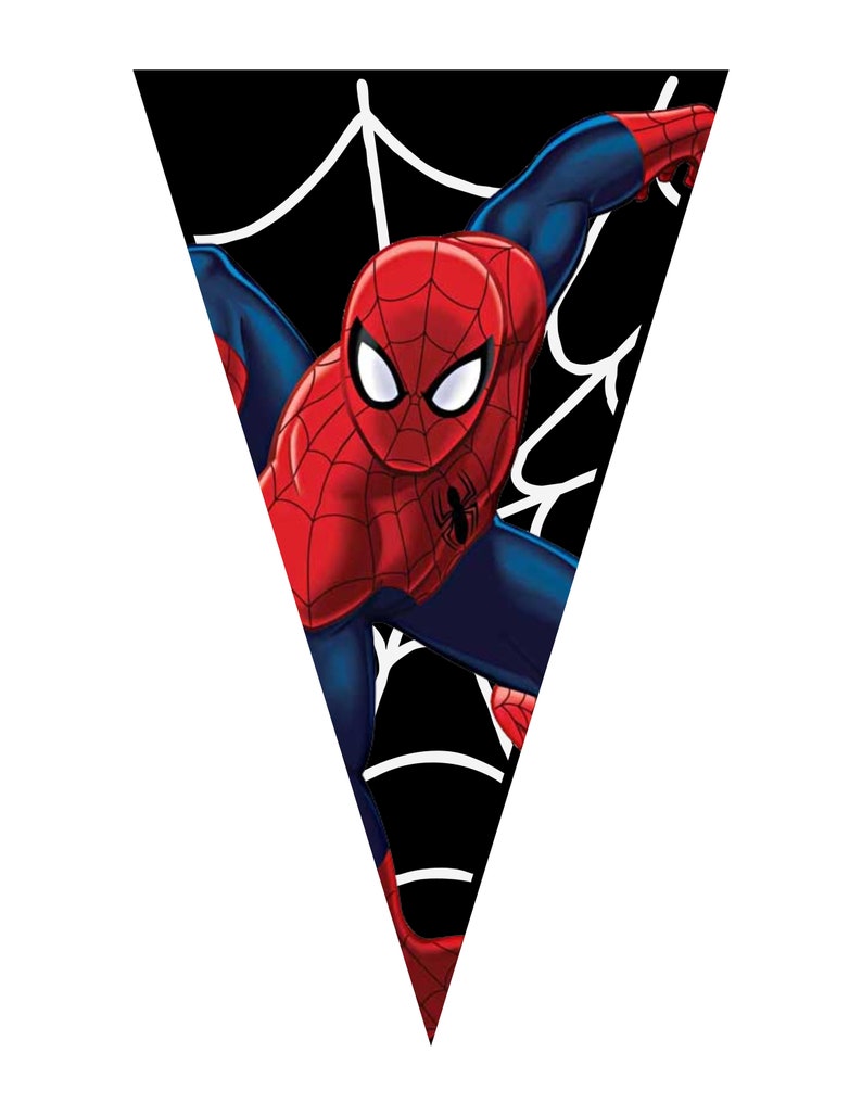 Spiderman Party Banner, Happy Birthday Banner, Spiderman Birthday ...